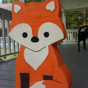 Woodland Fox Birthday Party Pinata - Etsy