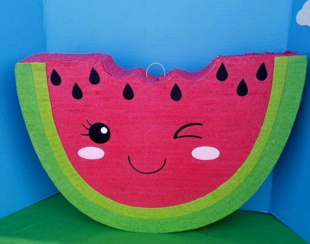 Watermelon Pinata, Handmade Personalized Pinata, Party Game, Watermelon ...