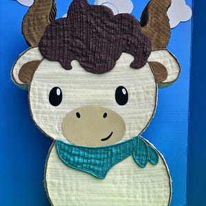 Bull Piñata, Personalized Handmade Piñata, First Rodeo Piñata, Party ...