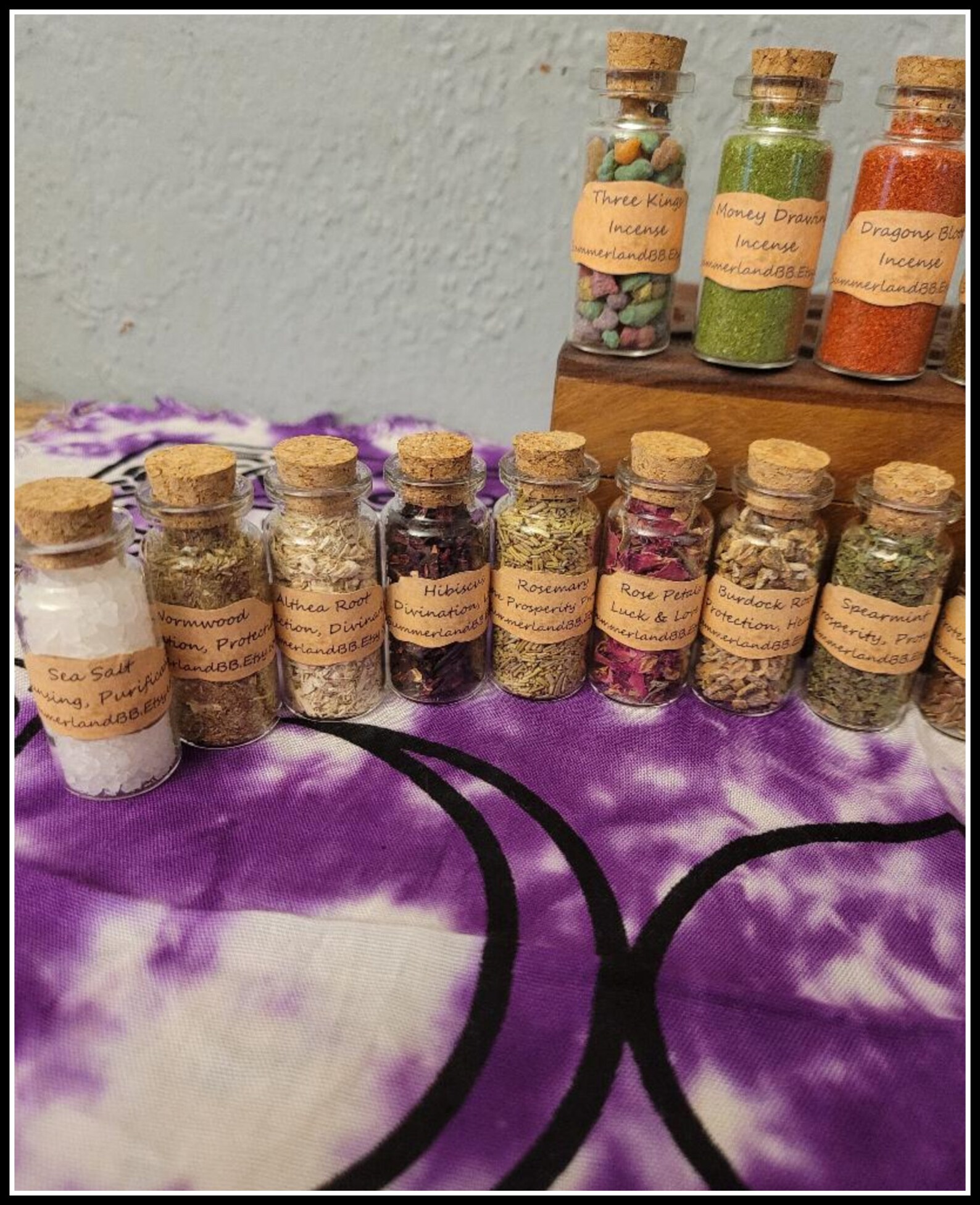 Triple Moon Wiccan Altar Box Kit Herbs Incense Altar - Etsy