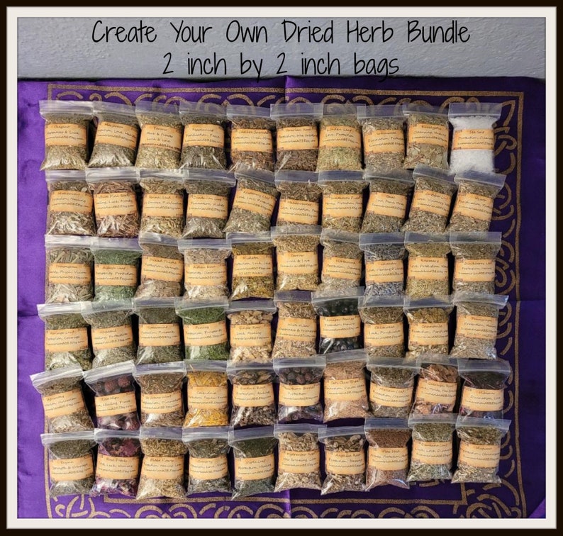 2 X 2 Sample Herb Bags YOU CHOOSE 10 15 or 20 - Etsy