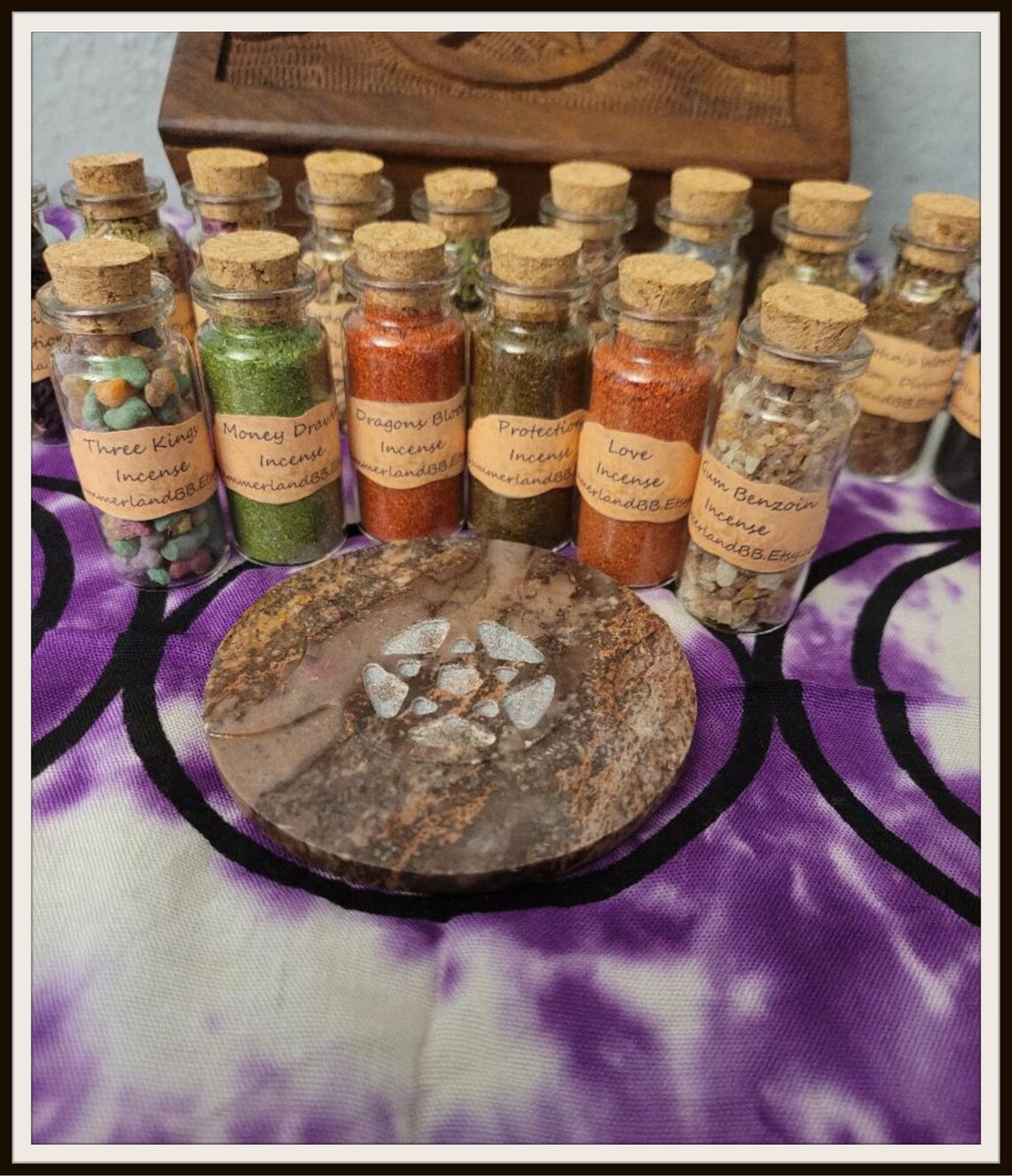 Triple Moon Wiccan Altar Box Kit Herbs Incense Altar - Etsy