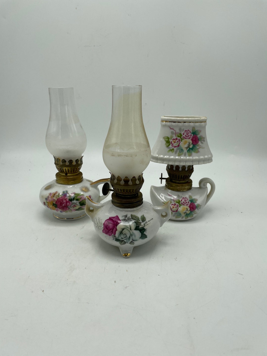 3 Miniature Oil Lamps - Etsy