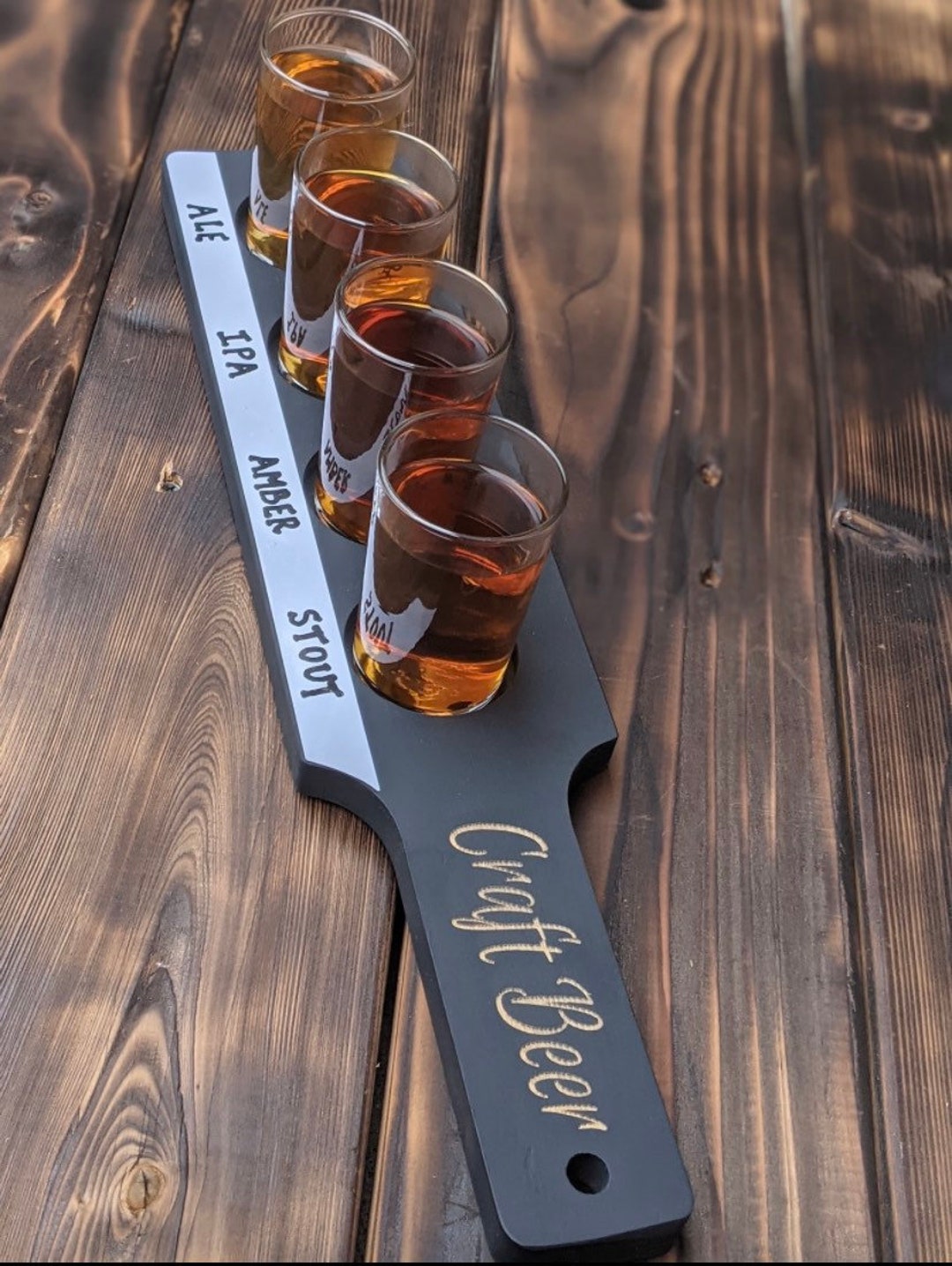 Tasting Flight Personalized, Custom Beer Tasting Flight, Black Matte ...