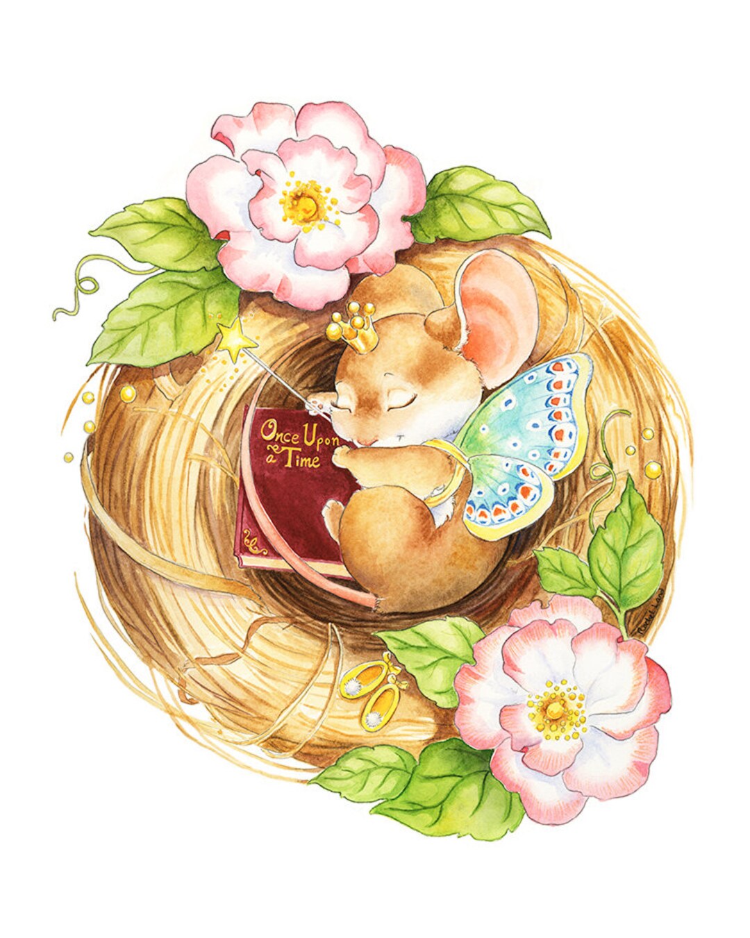 Mouse Nursery Art Fairy Tale Nursery Bird Nest Art Primrose - Etsy