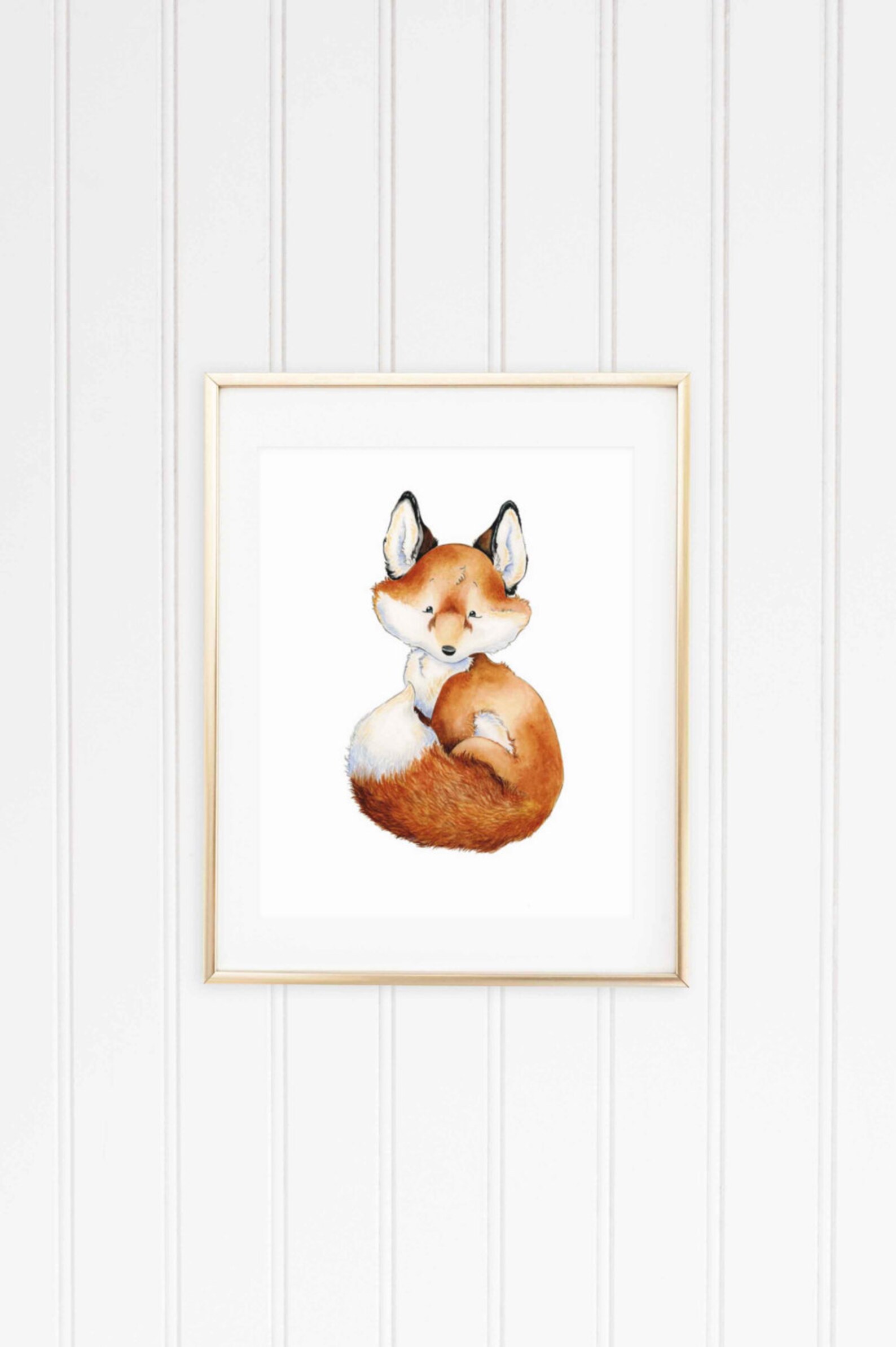 Fox Nursery Art Baby Fox Art Watercolor Nursery Woodland | Etsy