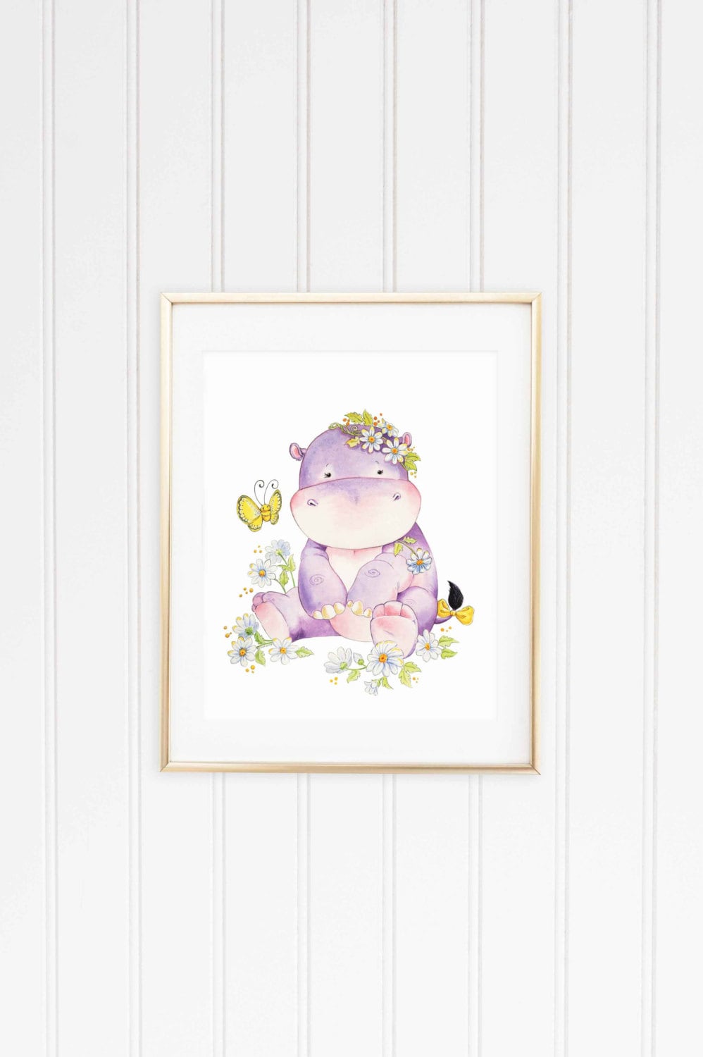 Hippopotamus Hippo Baby Hippo Watercolor Hippo Nursery - Etsy