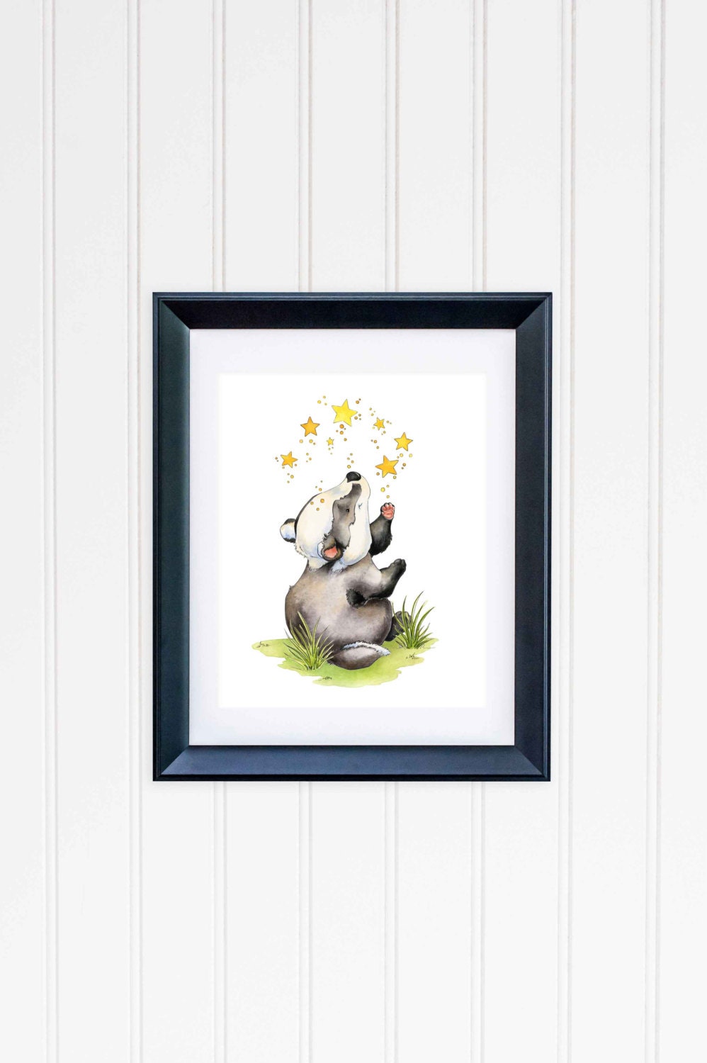 Baby Badger Art, Badger Art Print, Badger Nursery Art, Little Badger ...