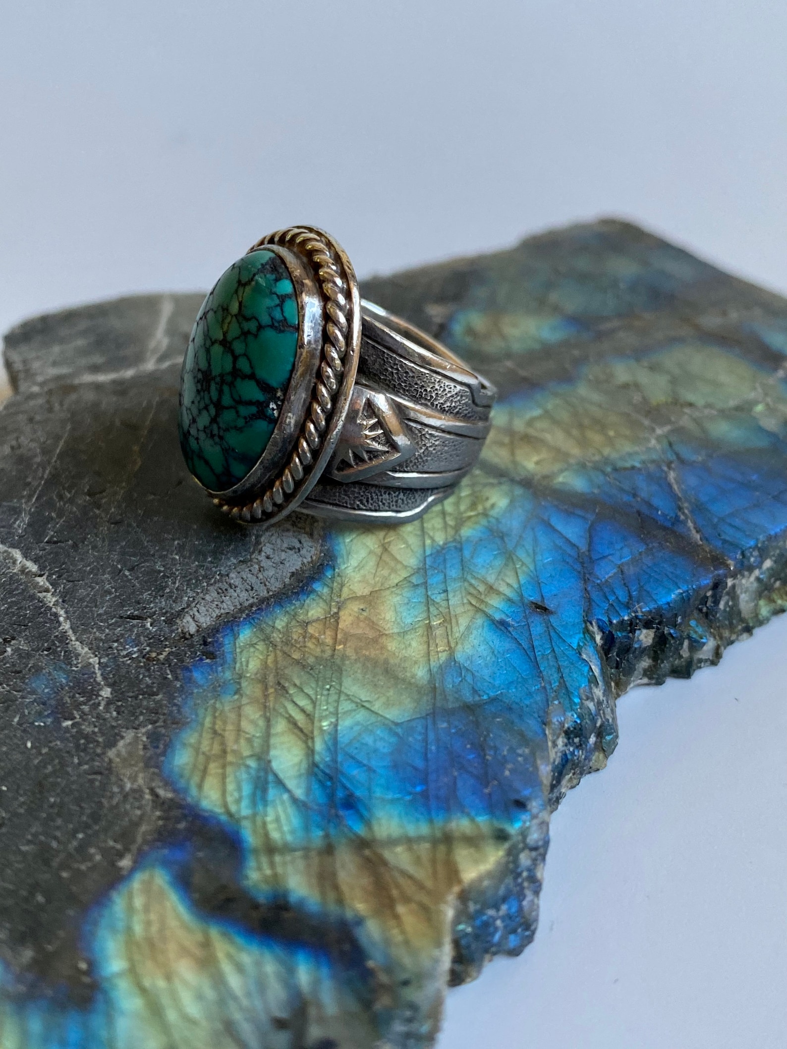 Mona Van Riper Sterling Silver Turquoise Ring Size 8 - Etsy