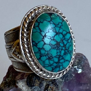 Mona Van Riper Sterling Silver Turquoise Ring Size 8 - Etsy