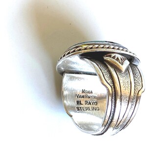 Mona Van Riper Sterling Silver Turquoise Ring Size 8 - Etsy