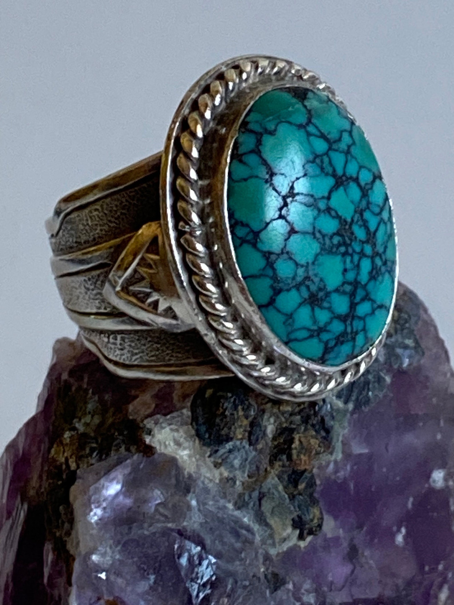 Mona Van Riper Sterling Silver Turquoise Ring Size 8 - Etsy