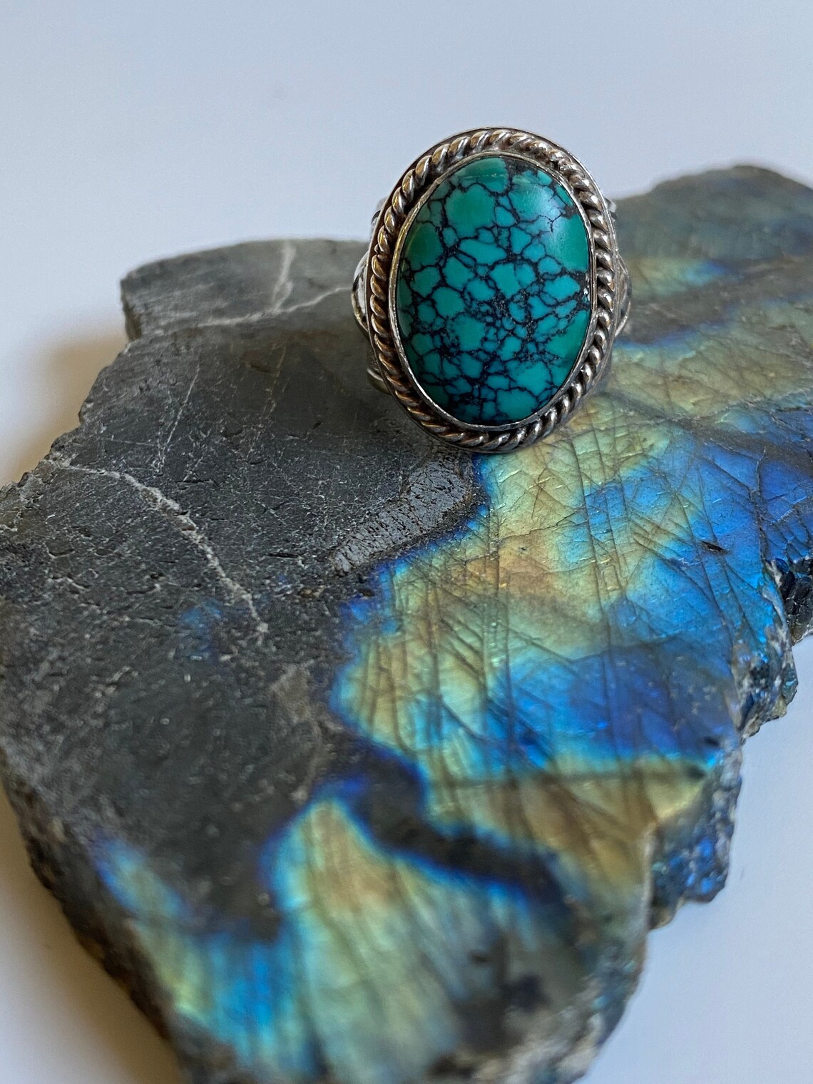 Mona Van Riper Sterling Silver Turquoise Ring Size 8 - Etsy