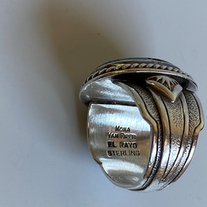 Mona Van Riper Sterling Silver Turquoise Ring Size 8 - Etsy