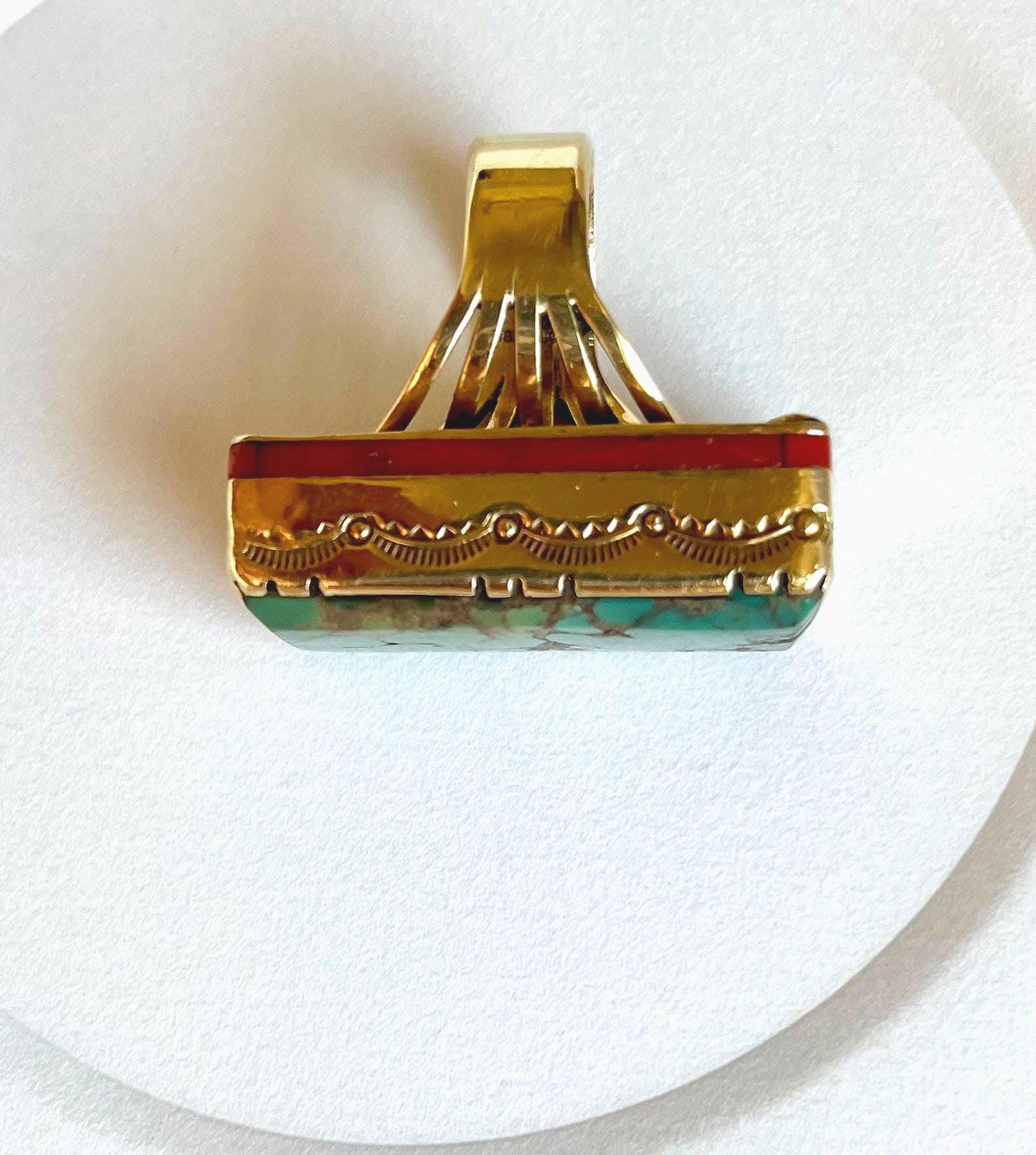 Native American Navajo Ray Morton Whirling Wind 18K Turquoise Ring - Etsy