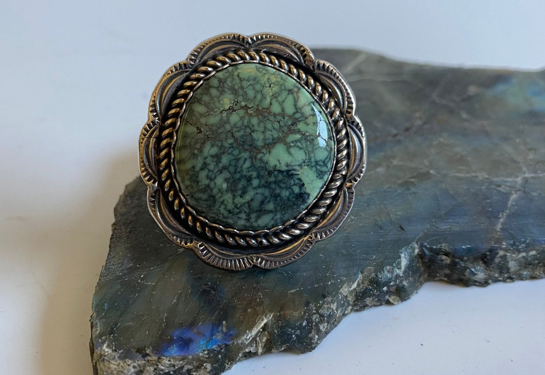 Yellowhorse Sterling Silver Turquoise Ring - Etsy