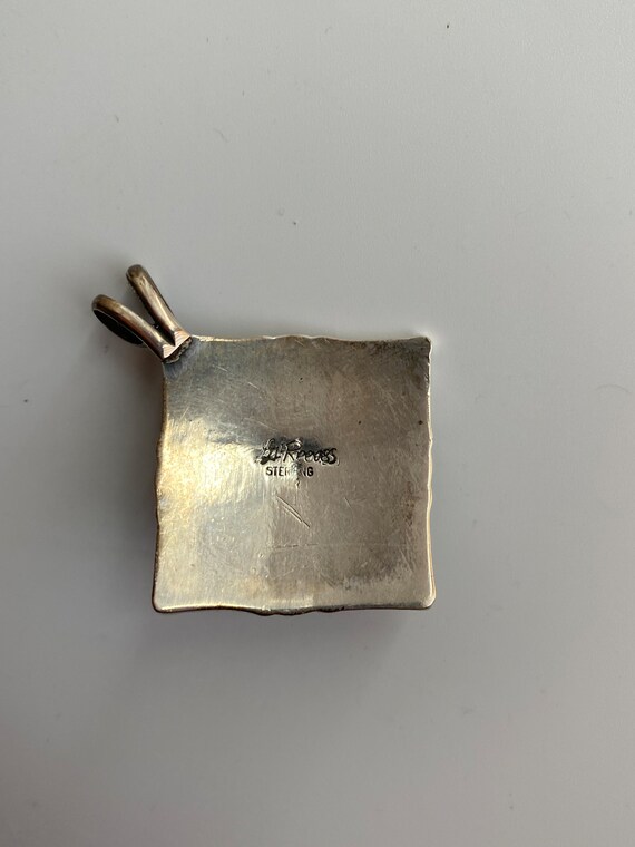 Gary Reeves Navajo Turquoise Sterling Silver Pendant - Gem