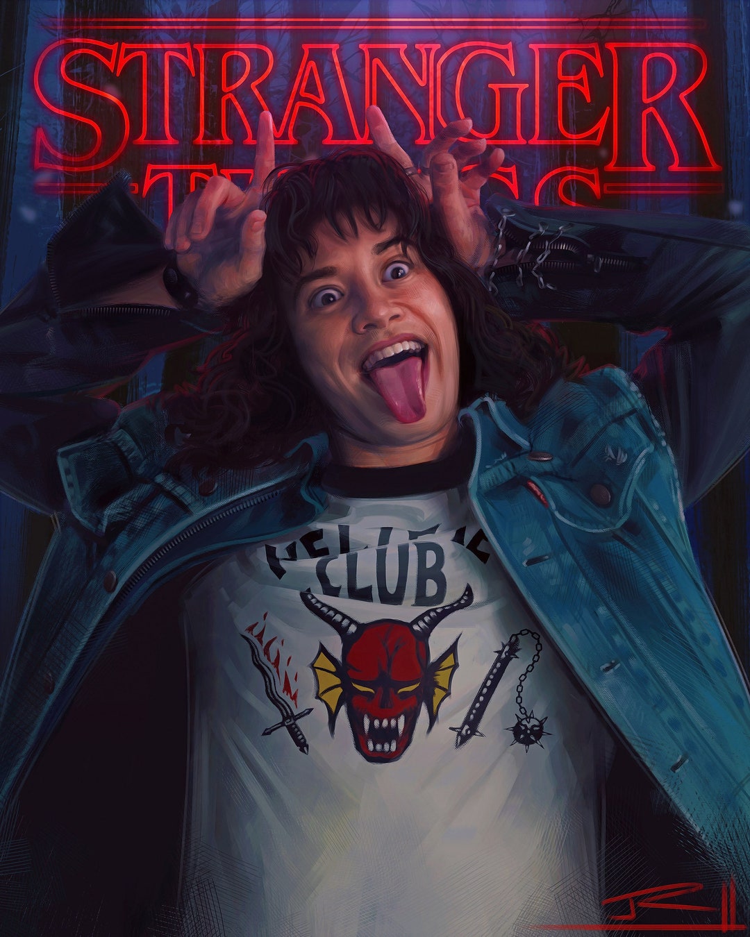 Stranger Things: Eddie Munson Art Print - Etsy