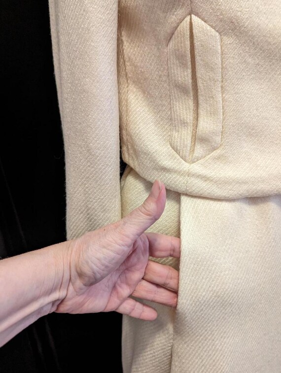 Vintage 60s MOD Era Ivory Wool and SILK SUIT Wedding … - Gem