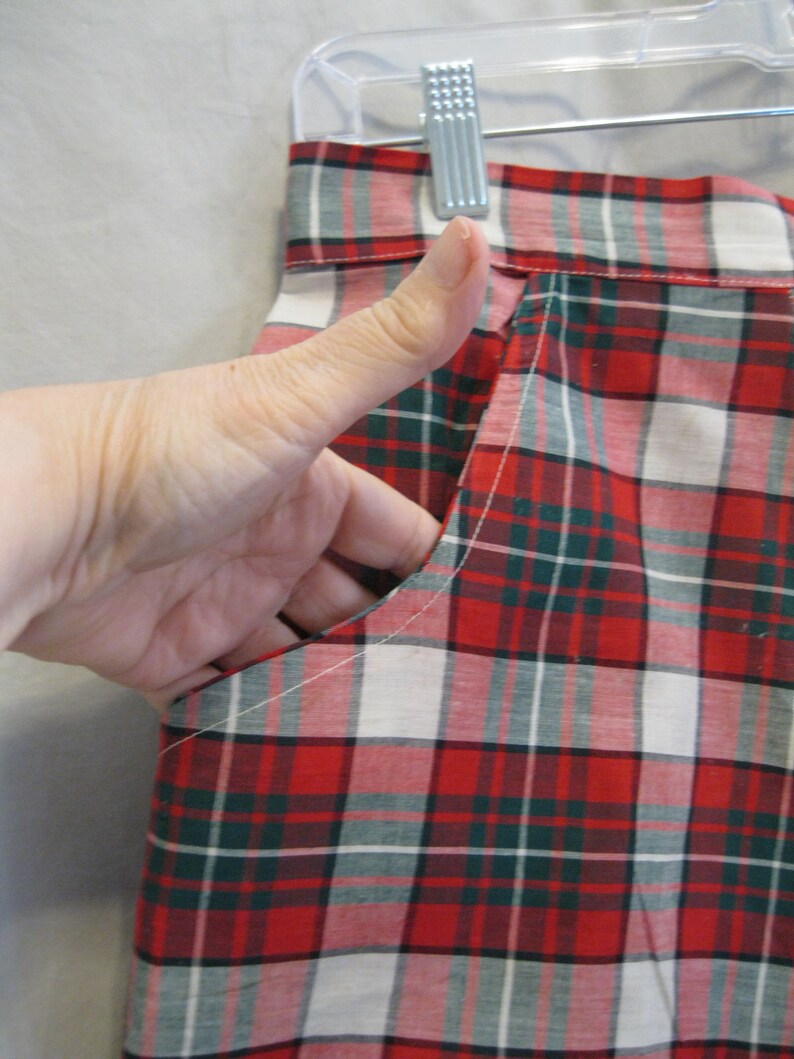 Vintage 50s 60s PLAID Tartan SHORTS High Waist Classic Rockabilly ...