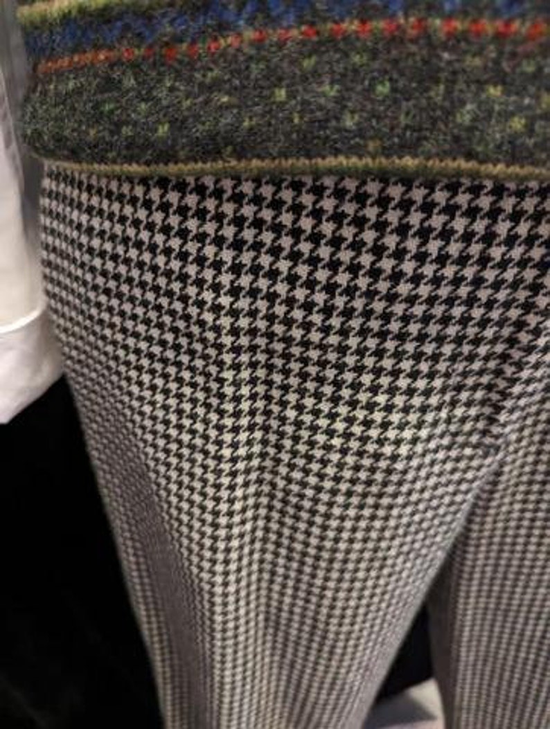 Recent Vintage 90s HOUNDSTOOTH Check WOOL KNICKERS Breeches Golf Pants ...
