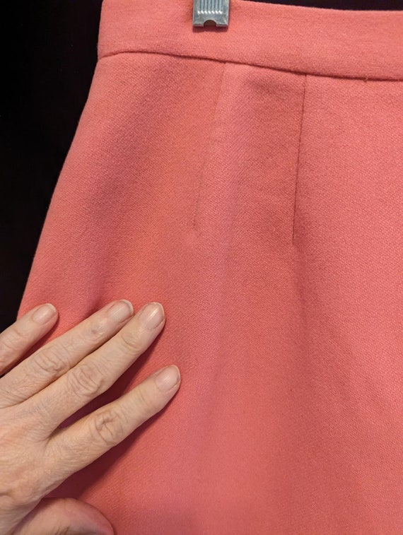 Vintage 50s 60s Candy PINK Wool Pencil SHEATH SKIRT S… - Gem