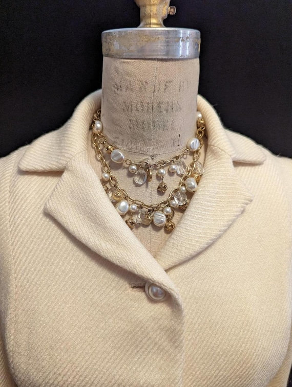 Vintage 60s MOD Era Ivory Wool and SILK SUIT Wedding … - Gem
