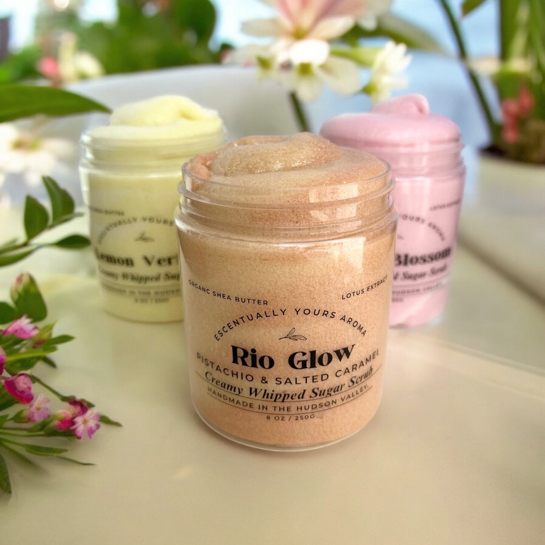 Pistachio & Salted Caramel Body Butter Cream and Whipped Soap Scrub Set ...