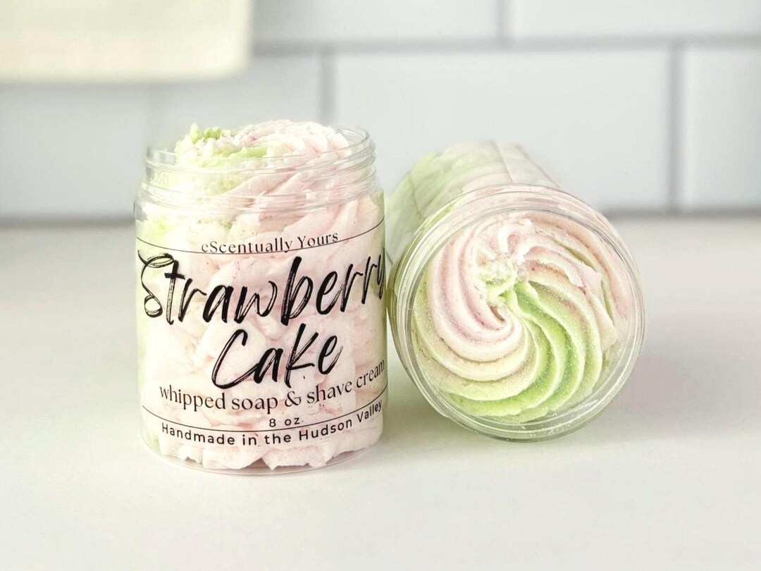 Strawberry Cake Whipped Soap & Shave Cream: Handmade Foaming Body Wash - Etsy