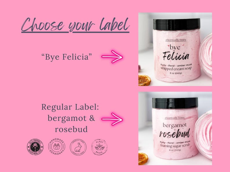 Bergamot & Rosebud Whipped Soap and Creamy Foaming Sugar Scrub | Bye ...