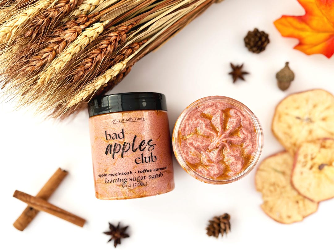 Caramel Apple Whipped Soap & Sugar Scrub Set - Vegan Fall Skincare - Etsy