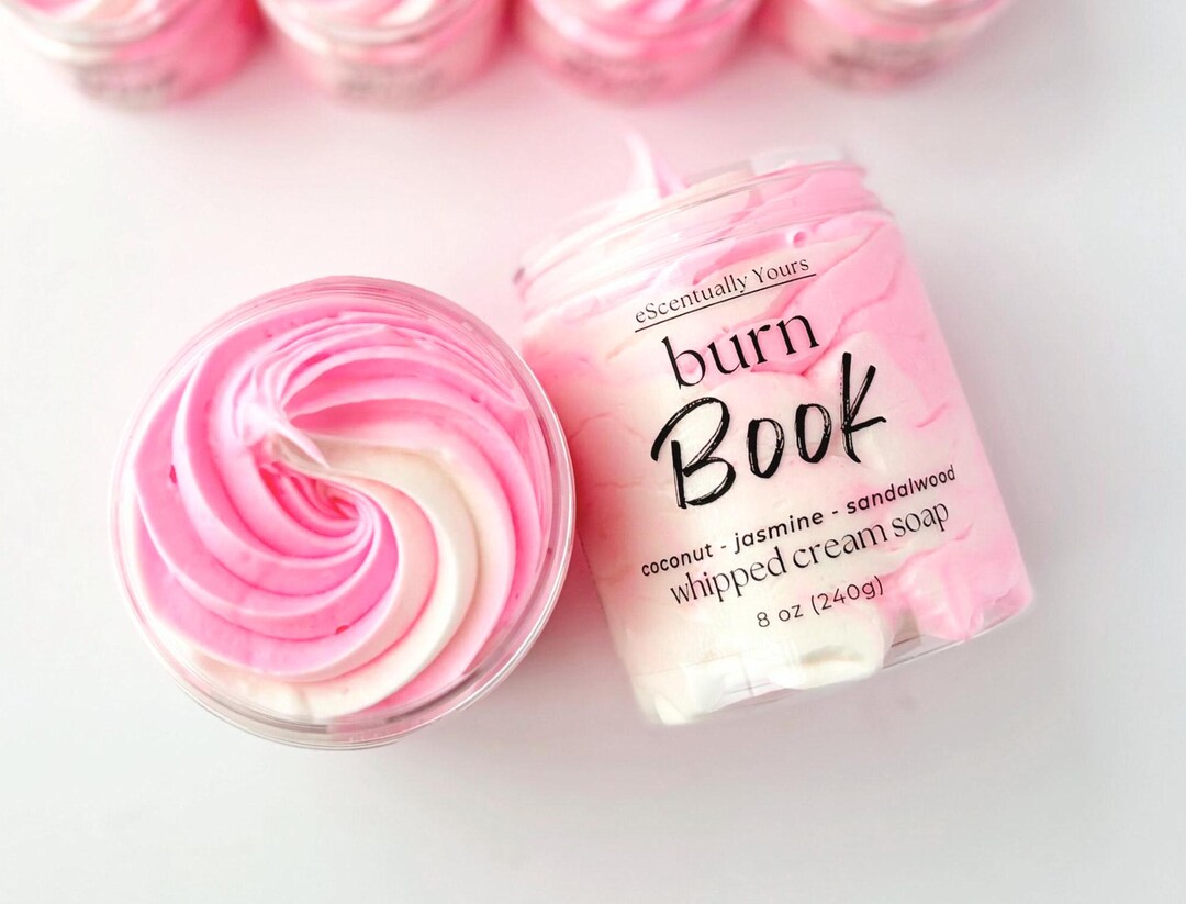 Coconut & Sandalwood Whipped Cream Soap and Foaming Body Scrub | Burn ...