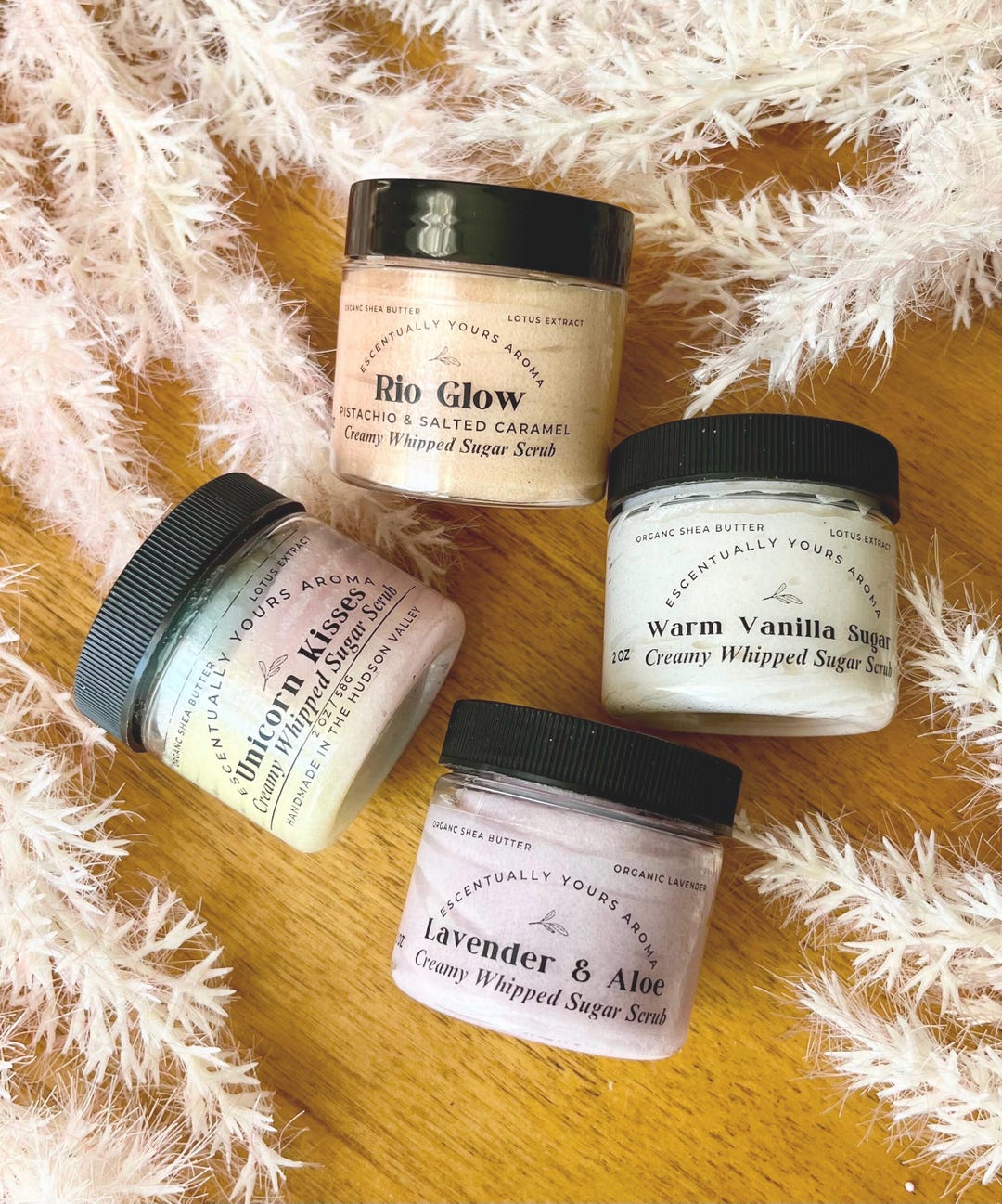 Set of 4 Foaming Sugar Scrub Gift ~ You Pick Scents ~ Soap Body Scrub ...