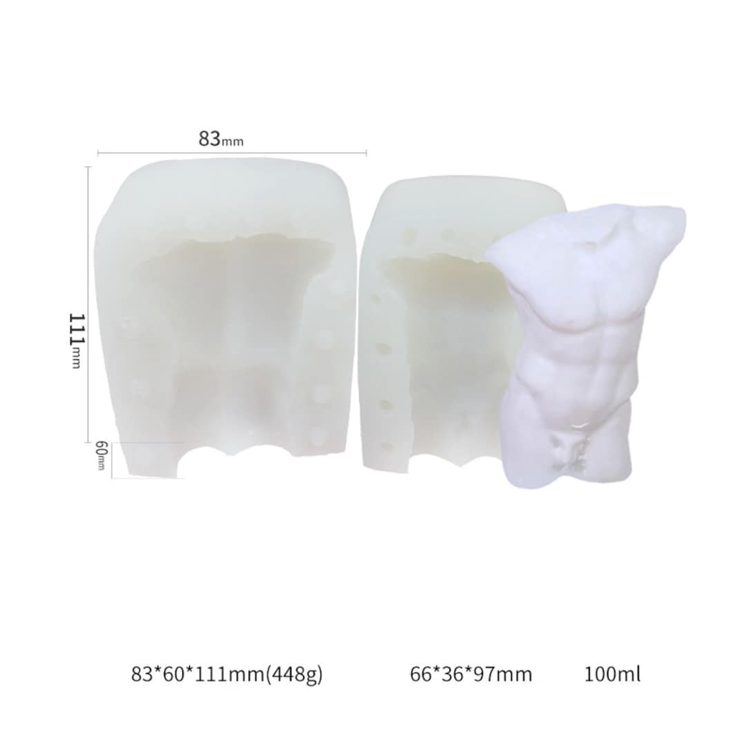 1 Pcs 3D Torso Mold Male Body Silicone Mold Handmade Candle Mold ...
