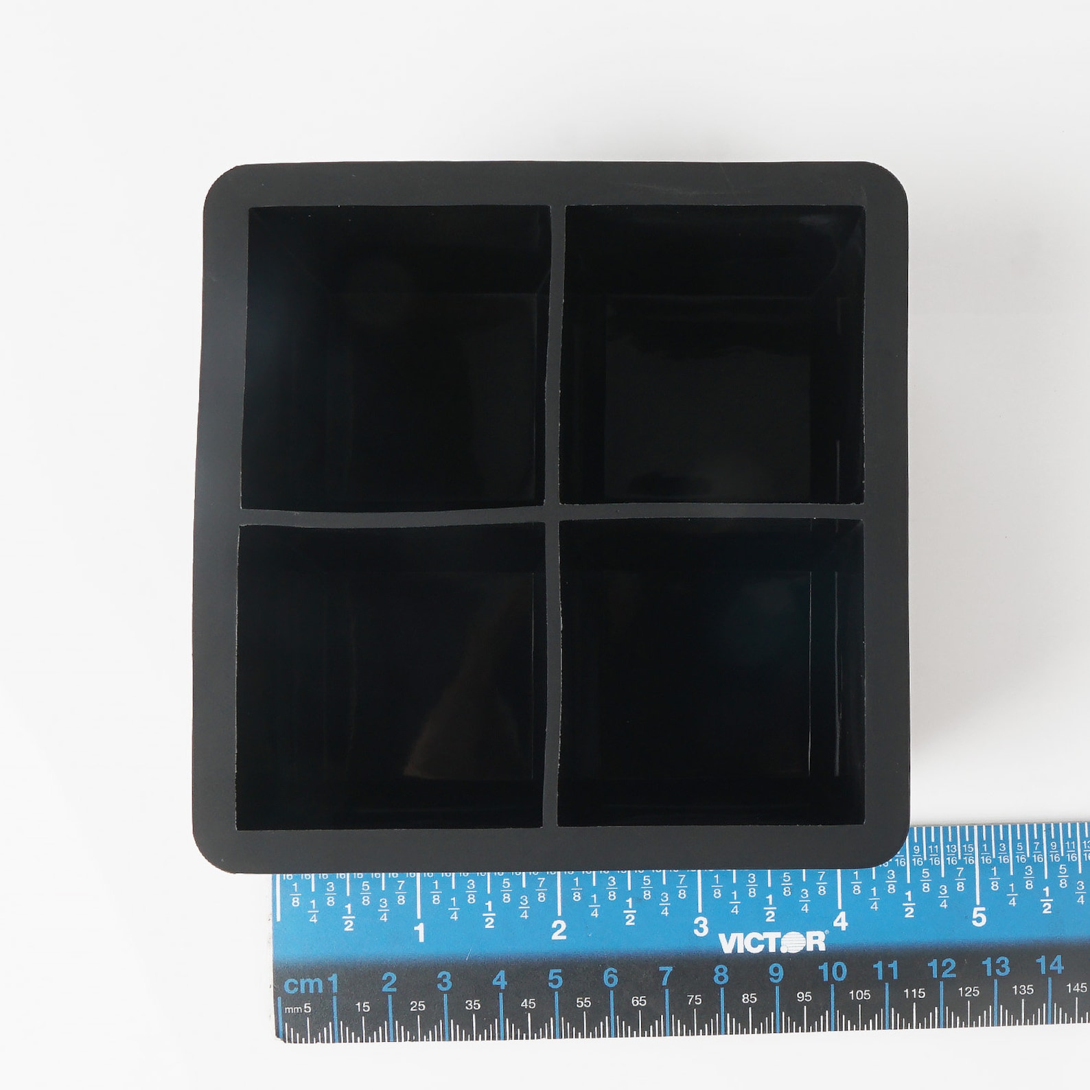 4-Cavity Black Ice Cube Tray 50MM Square Silicone Ice Cube | Etsy