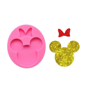 1 Piece Adorable Minnie Mouse Mold, Silicone Mouse With Bow Mold for ...
