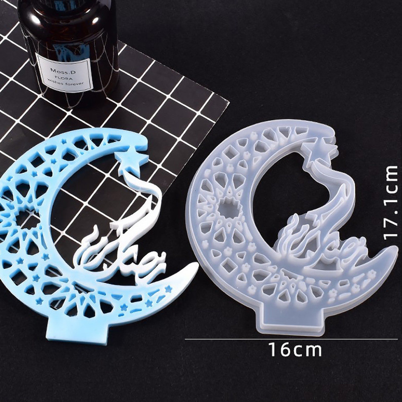 Silicone Castle Mold, Crescent Moon Mould, Moon Cat Decor Mold, Candy ...