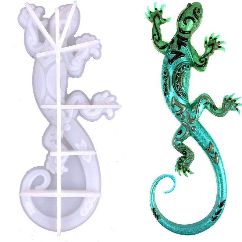 3D Gecko Silicone Moldepoxy Resin Moldlarge Lizard Mold - Etsy