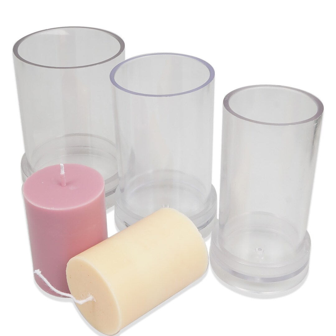1 PCS Plastic Candle Mold, Cylinder Shape Candle Mold, DIY Candle Mold ...