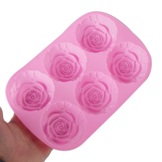 6-Cavity Rose Shape Silicone Mold DIY Cake Mold Resin | Etsy