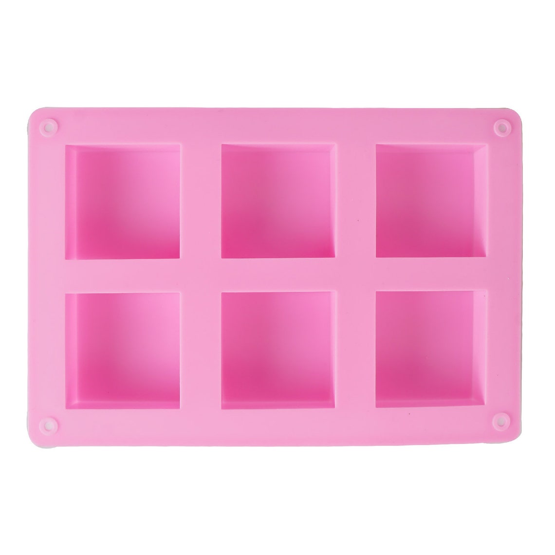 1PC Pink Silicone Pudding Mold Square Plaster Mold 6-cavity - Etsy