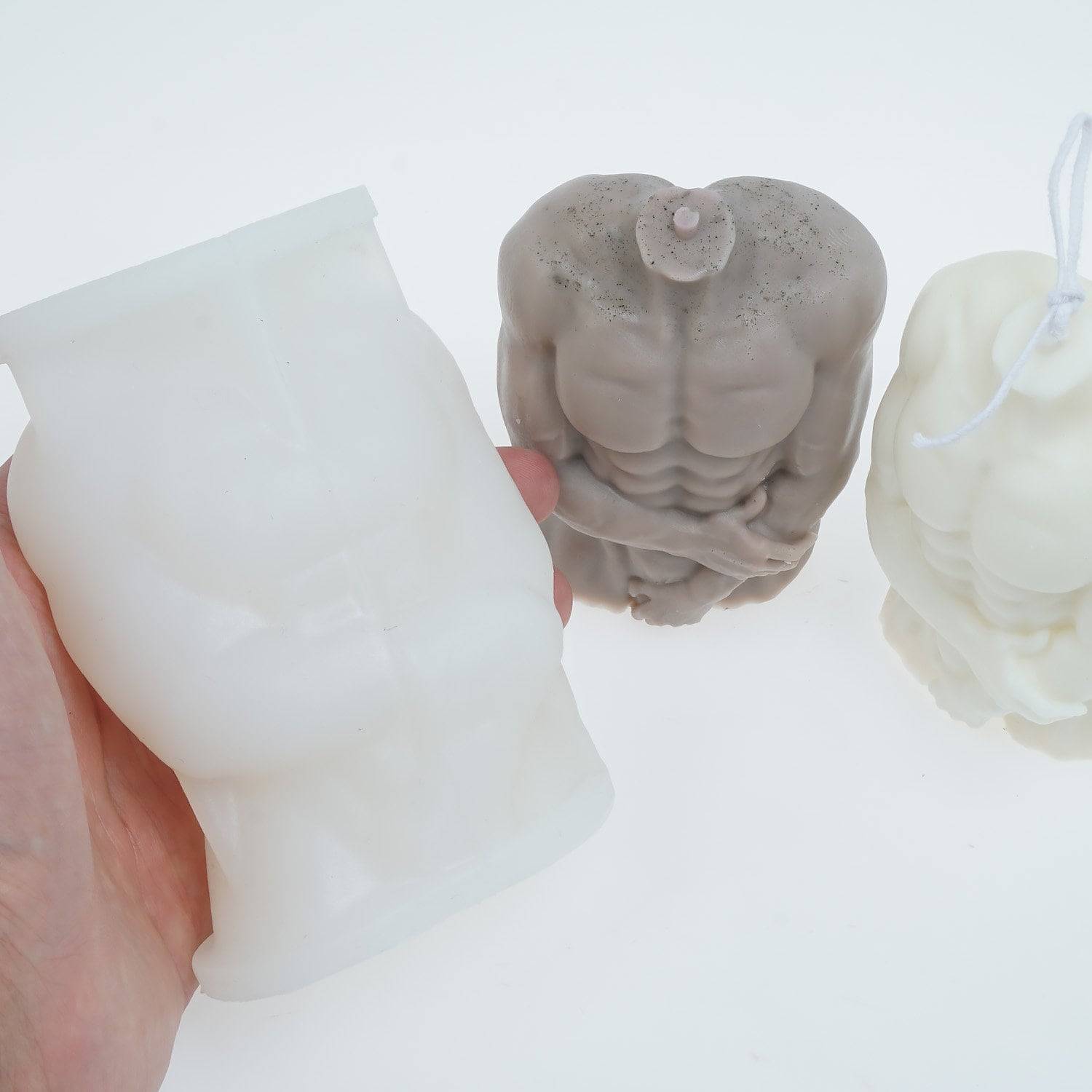 1pc 3D Male Body Mold Muscle Man Mold DIY Handmade Candle Mold Resin ...