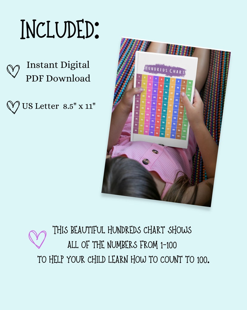 Hundreds Chart Digital Download - Etsy