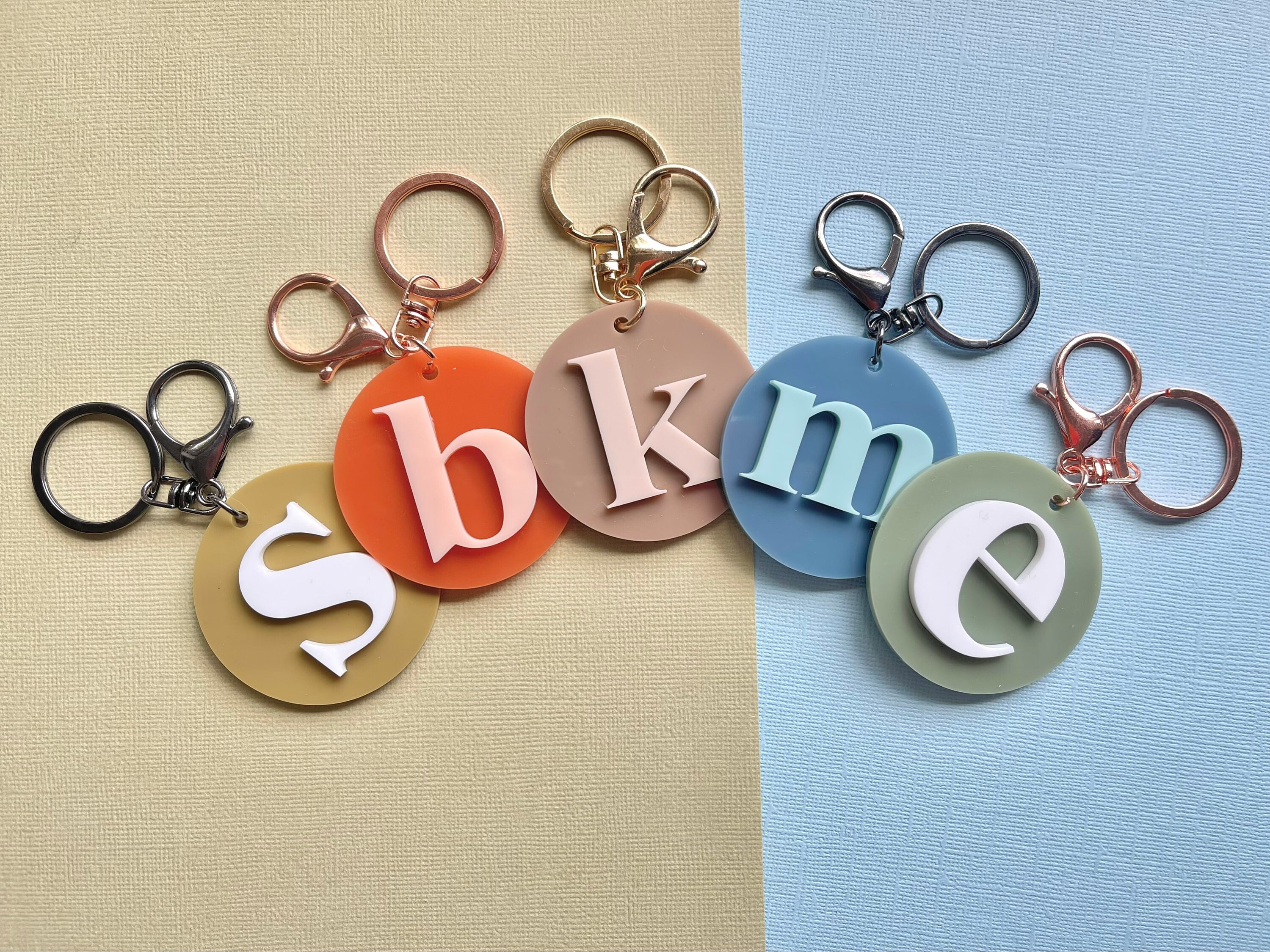 Personalised Initial Keyrings / Initial Key Tags / Custom Bag - Etsy ...