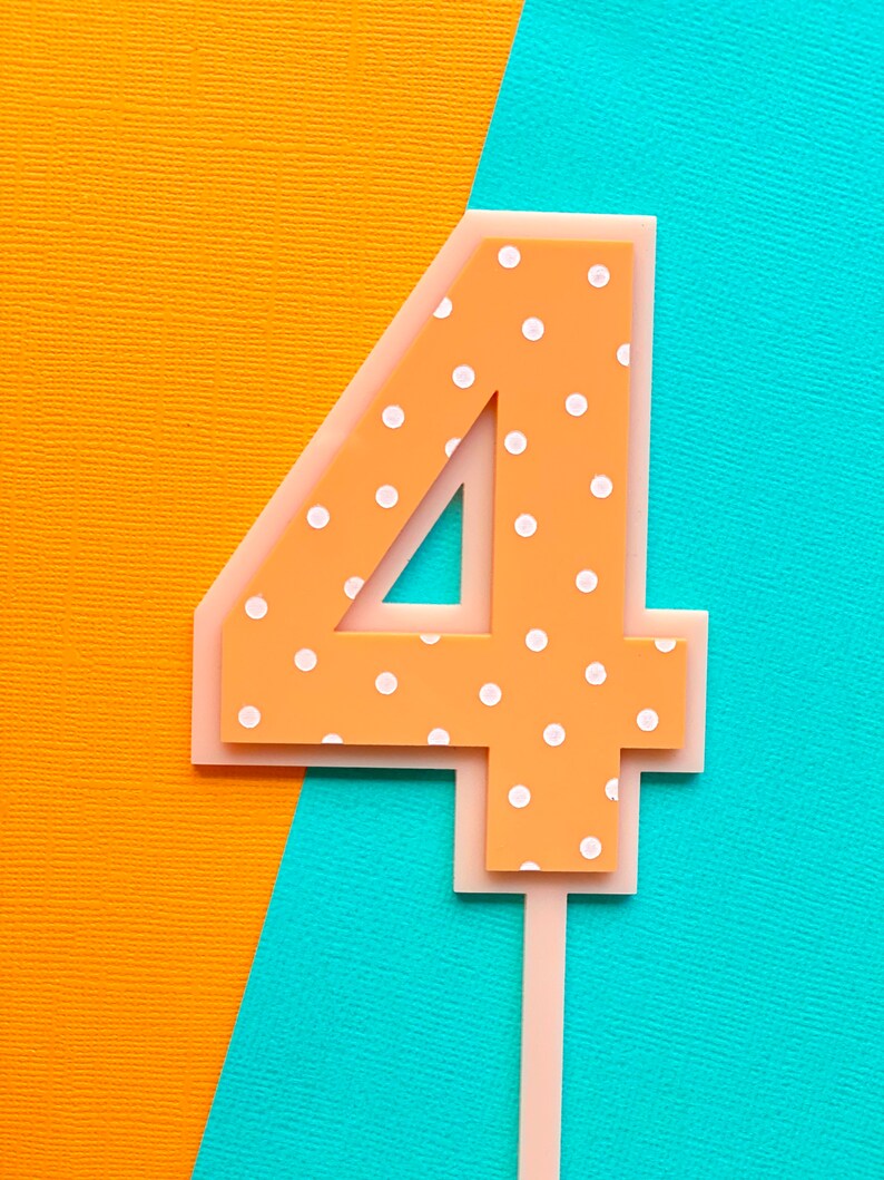 Spotted Acrylic Single Digit Numbers / 5 Colour Combos to - Etsy Australia