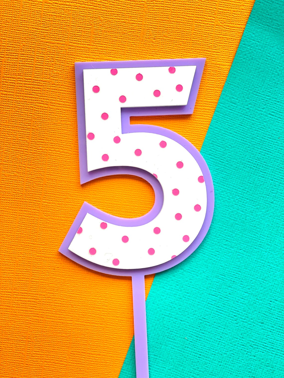 Spotted Acrylic Single Digit Numbers / 5 Colour Combos to Choose ...