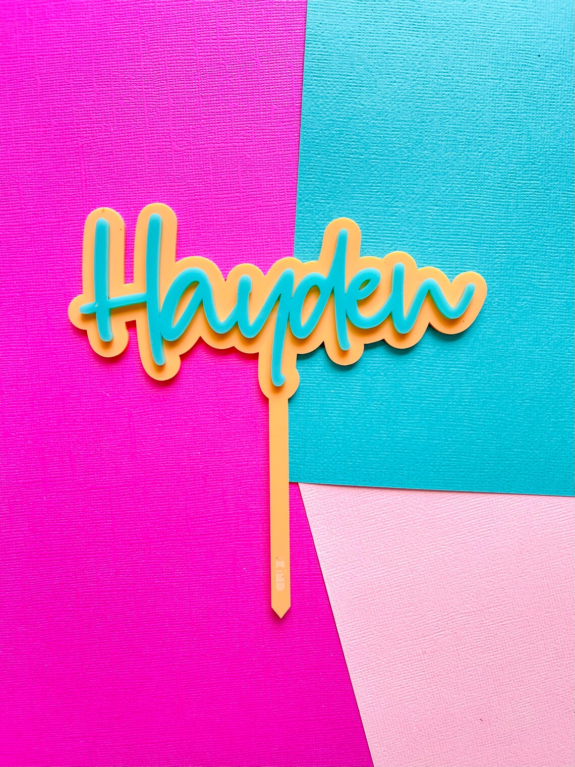 ACRYLIC Name Cake Topper / Custom SINGLE NAME Cake Topper / - Etsy