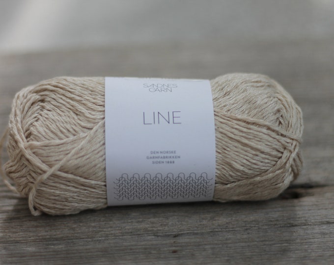 Sandnes Garn LINE Cotton and Linen With Viscose Yarn 50gr Color 3011 ...