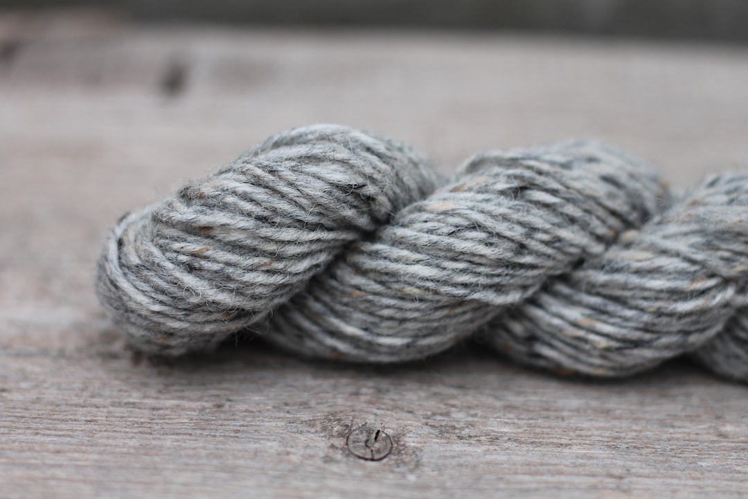 Grey Wool Yarn, Worsted Weight, Donegal Kilcarra Aran Tweed Color 2017 ...