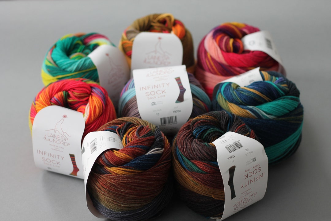 Laines Du Nord Sock Yarn Infinity Sock for Two Identical Socks - Etsy